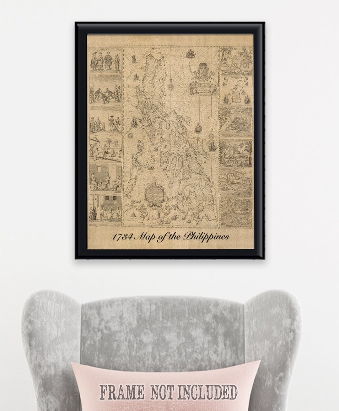 1734 Map of the Philippines Choose Unframed Poster or Canvas - Etsy