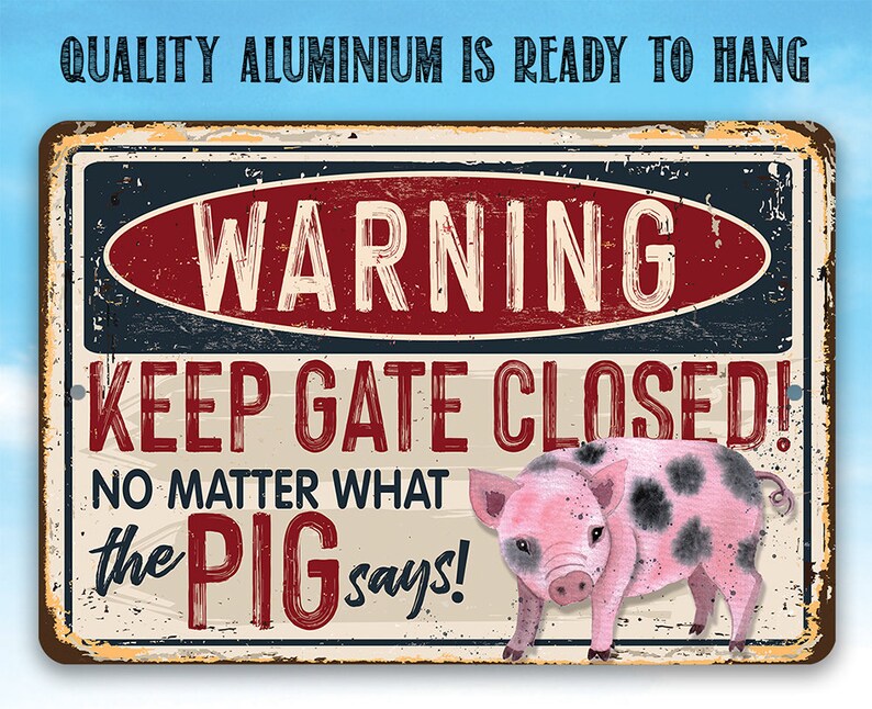 Warning Pig Says 8 X 12 or 12 X 18 - Etsy