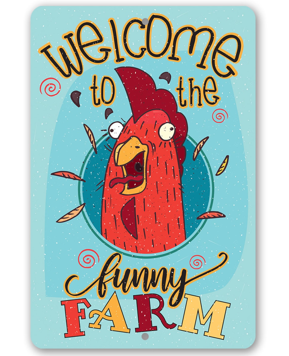 Funny Farm Metal Sign Tin 8x12 or | Etsy