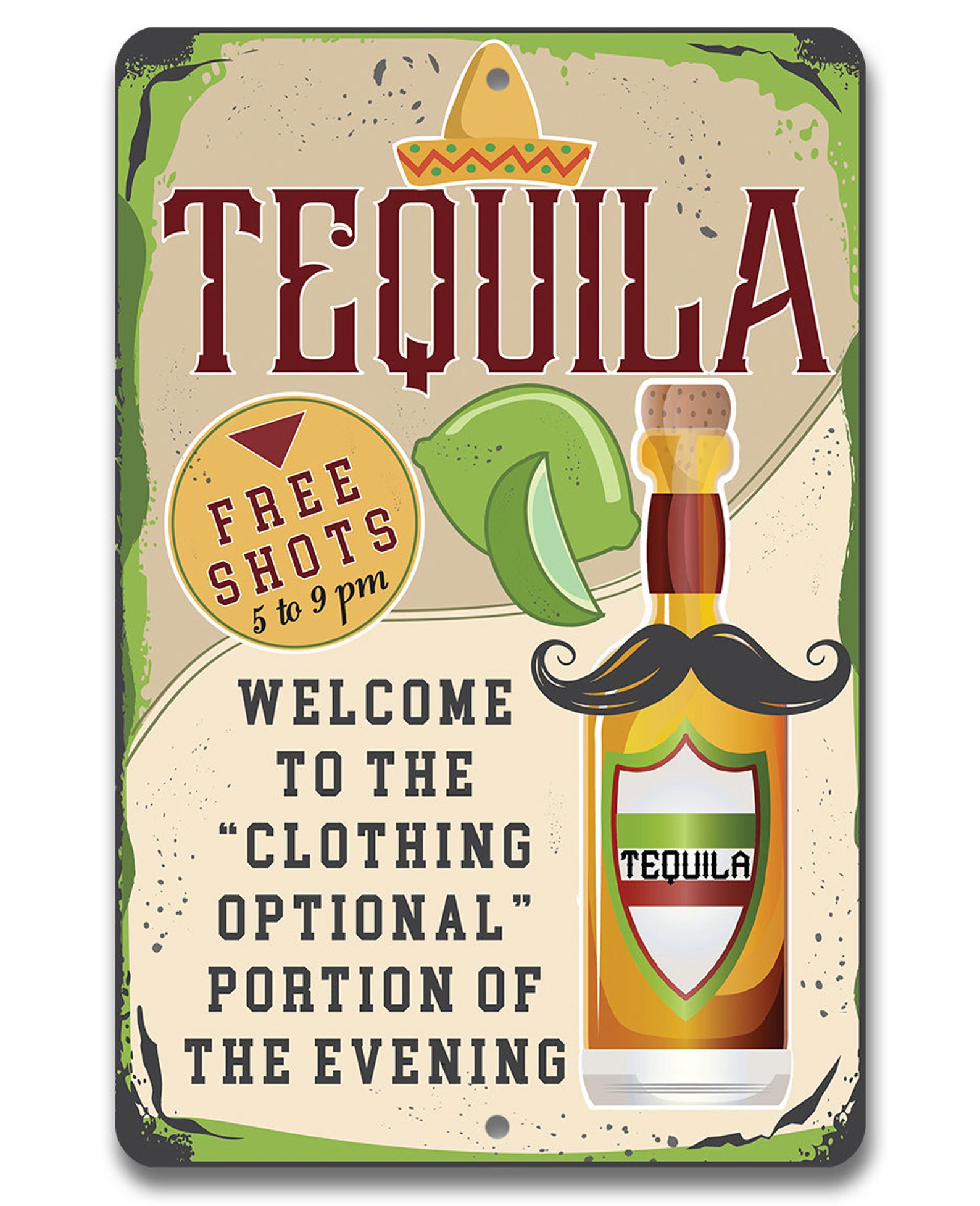 Tin Metal Sign Tequila 8x12 or - Etsy