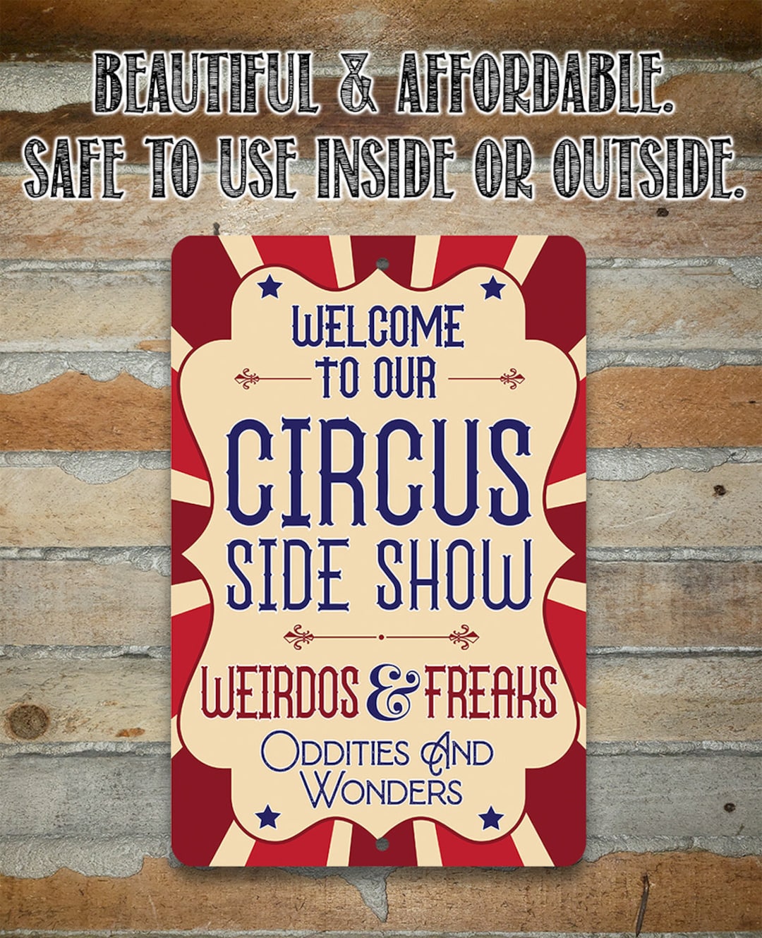 Tin Metal Sign Circus Sideshow Durable 8x12 or 12x18 Use Indoor/outdoor ...