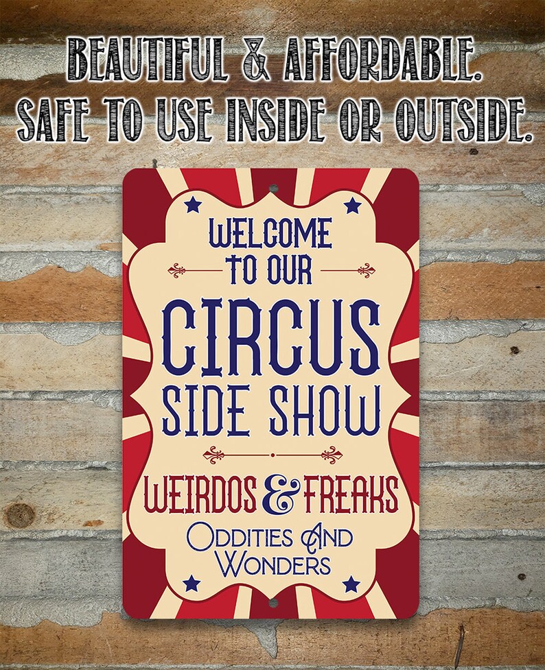 Metal Sign-circus Sideshow-durable Tin-8x12 or | Etsy