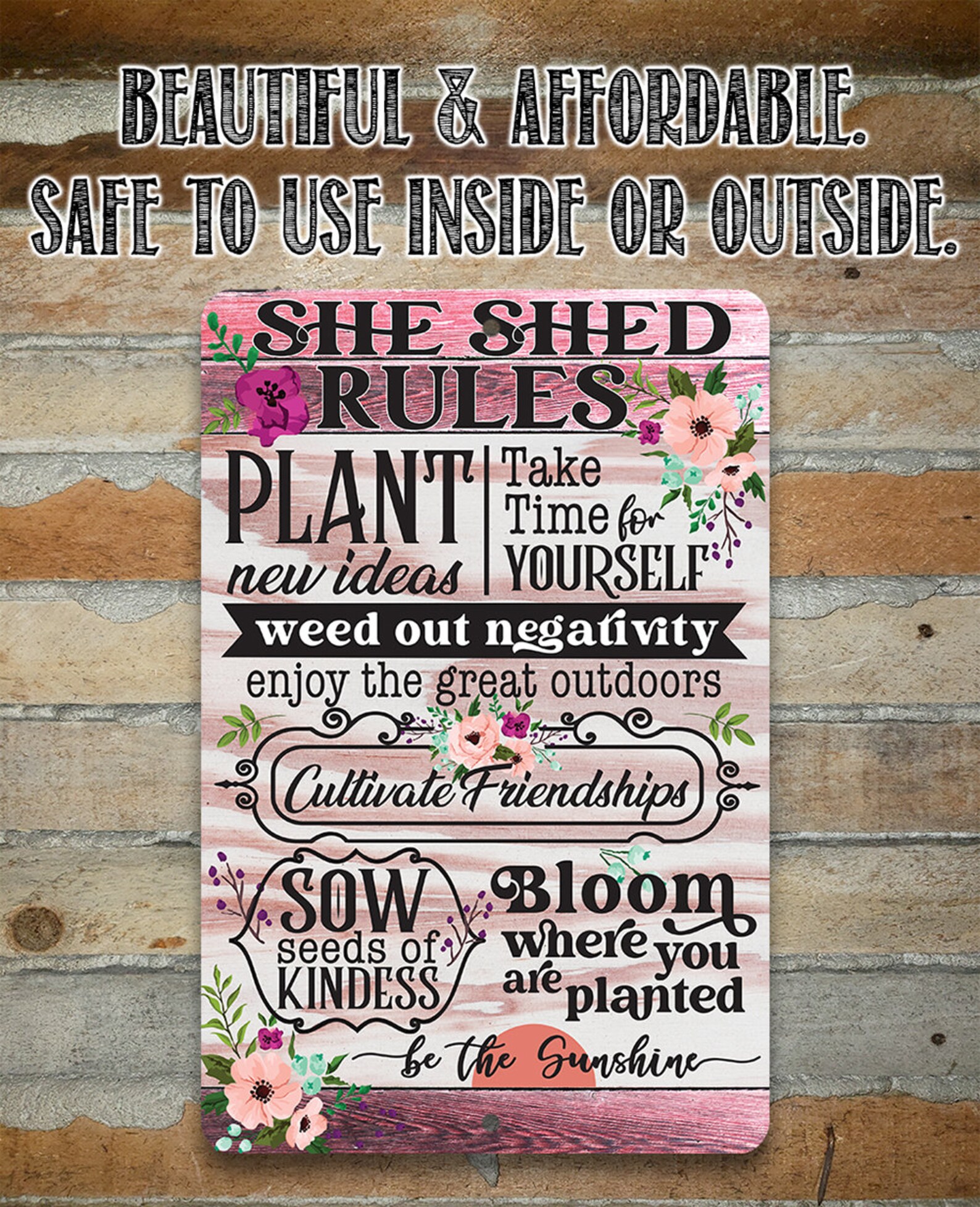 She Shed Rules 8 X 12 or 12 X 18 - Etsy