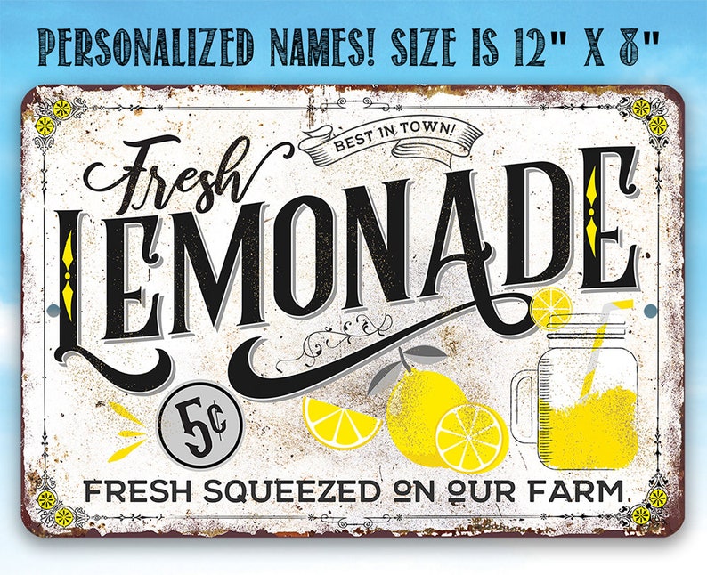 Lemonade 8 x 12 or 12 x 18 Aluminum | Etsy