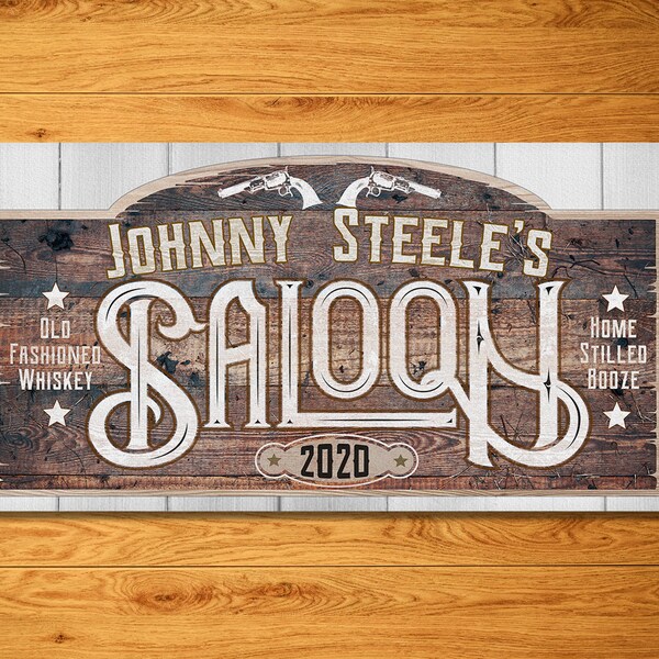Wood Saloon Sign - Etsy