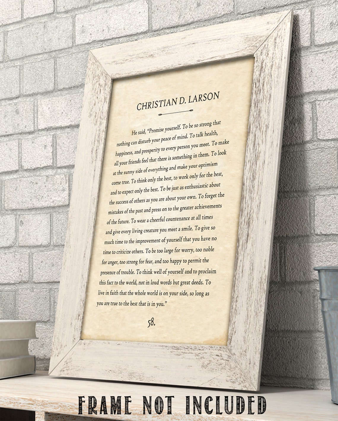 Promise Yourself Christian D Larson 11x14 Unframed Book - Etsy