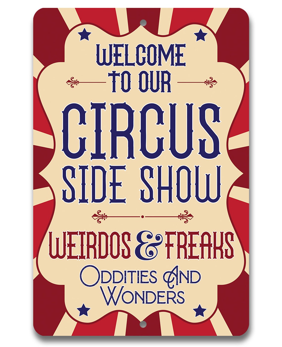 Metal Sign-circus Sideshow-durable Tin-8x12 or | Etsy