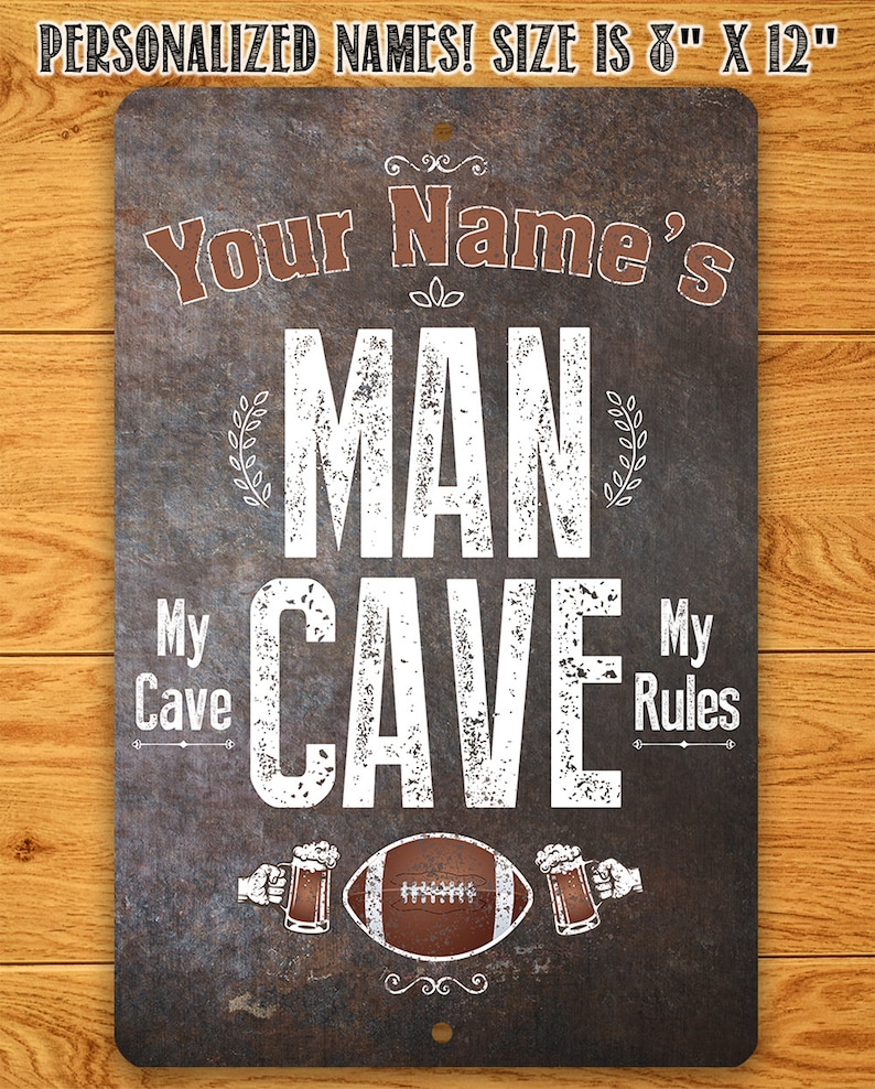 Personalized Man Cave Metal Sign - Etsy