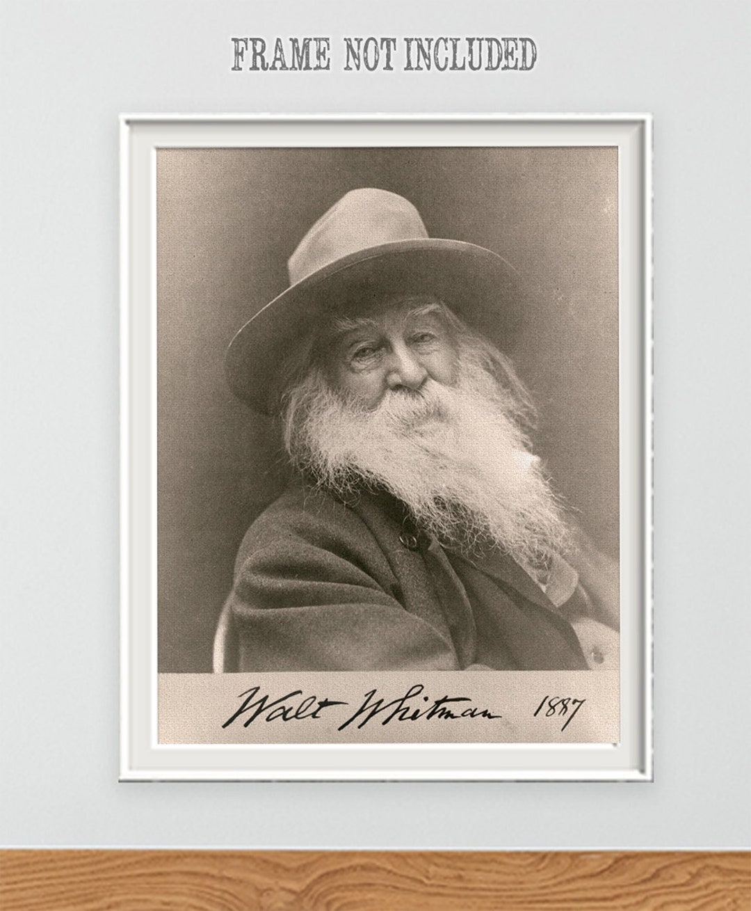 Walt Whitman Portrait Choose Unframed Poster/canvas American Poet Art Print Wall Artwork for ...
