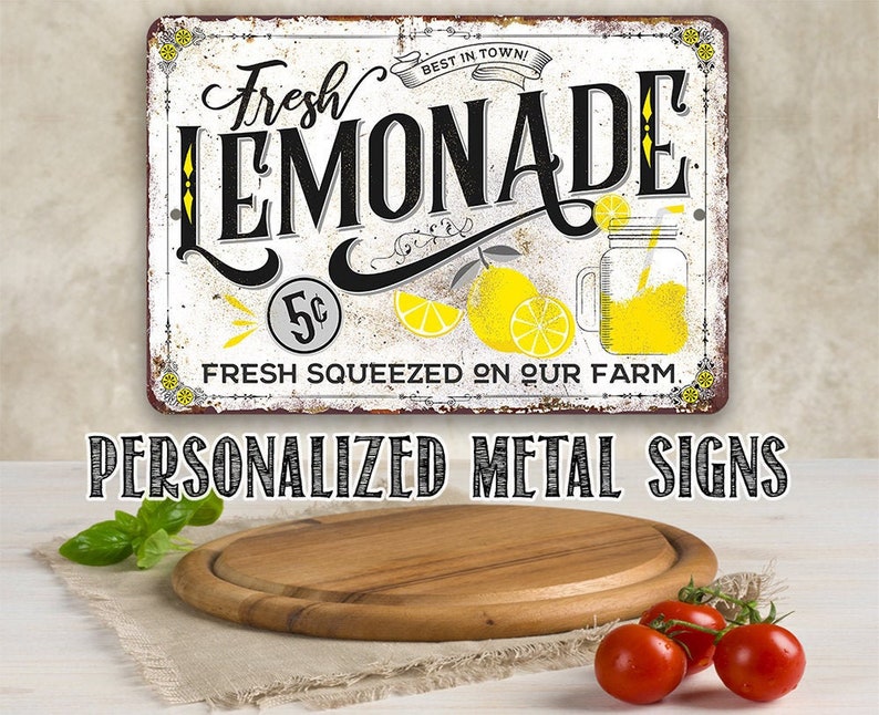 Lemonade 8 x 12 or 12 x 18 Aluminum | Etsy