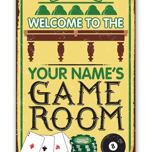 Personalized Metal Sign-game Room Play Nice-8x12/12x18 Indoor/outdoor ...