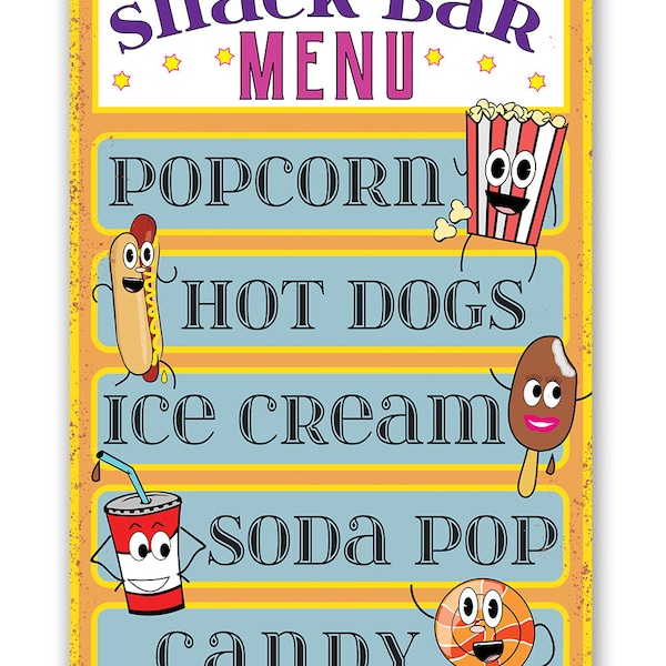 Snack Bar Sign - Etsy