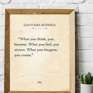 Instant Digital Download Gautama Buddha What You Think, You Become ...