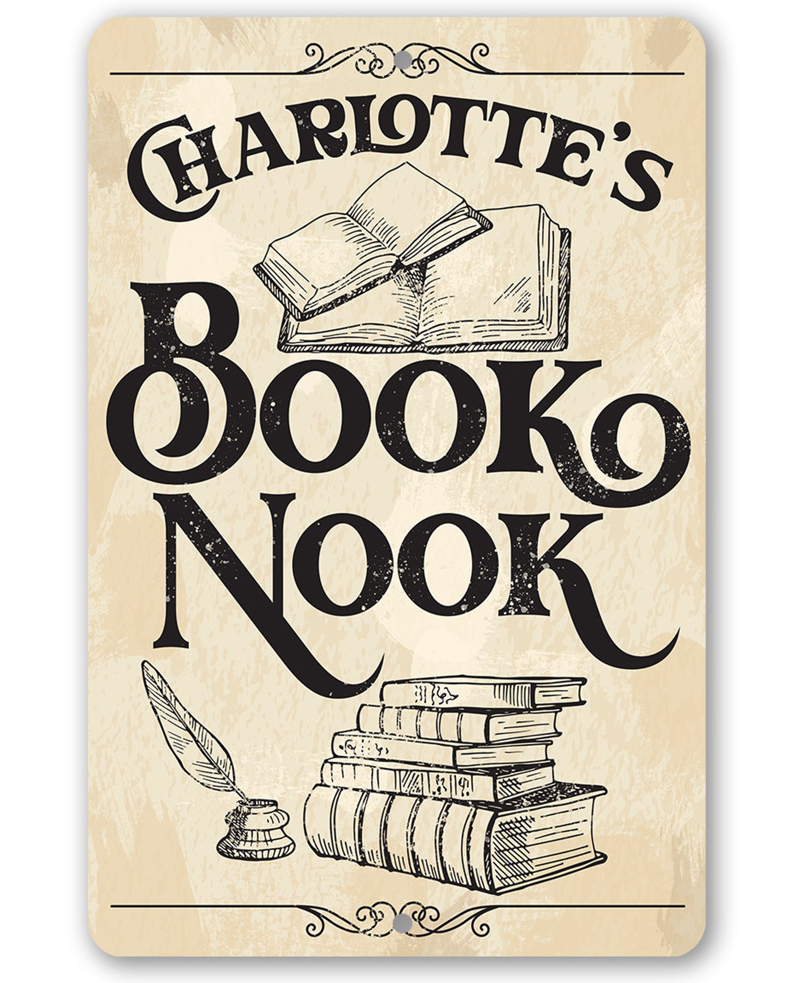 Tin Personalized Book Nook 8x12 or - Etsy