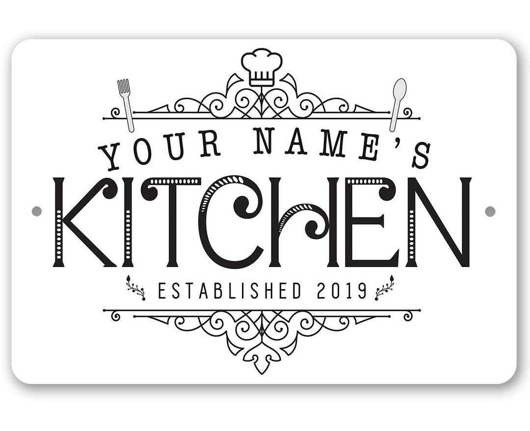 Tin Personalized Kitchen Metal Sign-8x12 or - Etsy