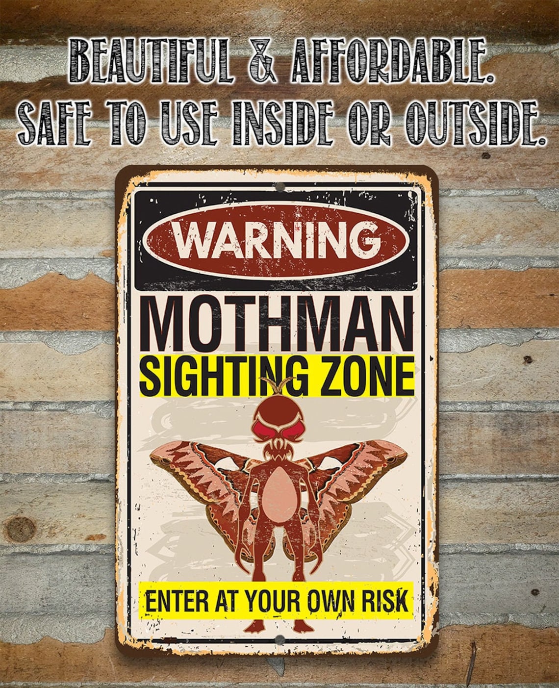 Warning Mothman Sighting Zone Enter at Your Own Risk 8 | Etsy