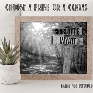 Personalized Canvas Name Post Country Road-great Gift for Friends ...