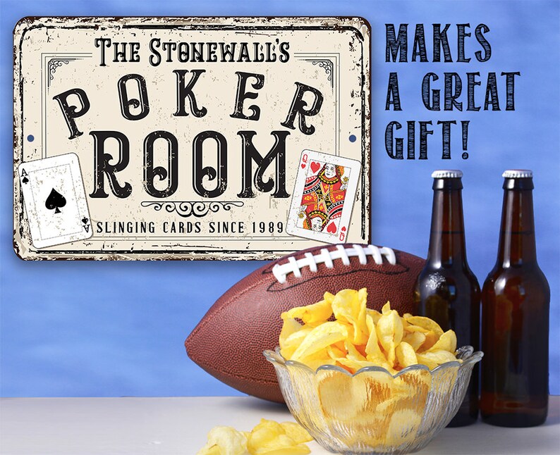 Personalized Poker Room Durable Metal Sign 8 X - Etsy