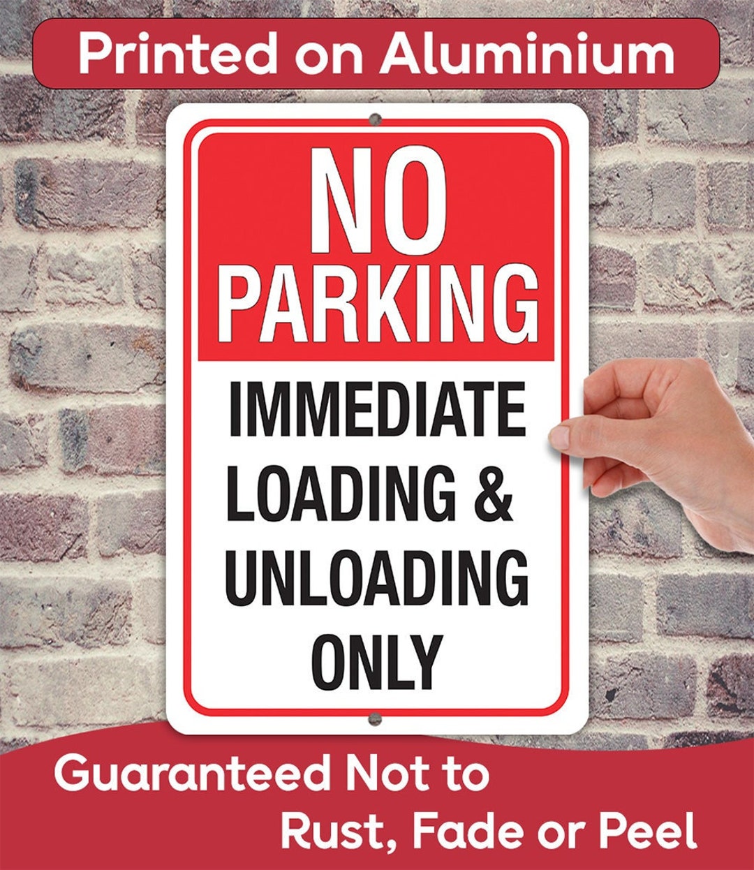 Tin-no Parking Immediate Loading & Unloading Only-8x12/12x18notice and ...