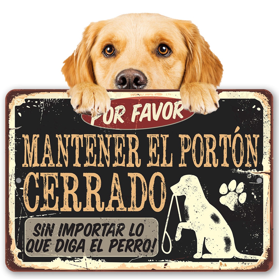Decoración De Perros: Letrero De Metal C/frase Divertidamantén La ...