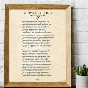 Rudyard Kipling If 11x14 Unframed Book Page Print Great Gift and ...