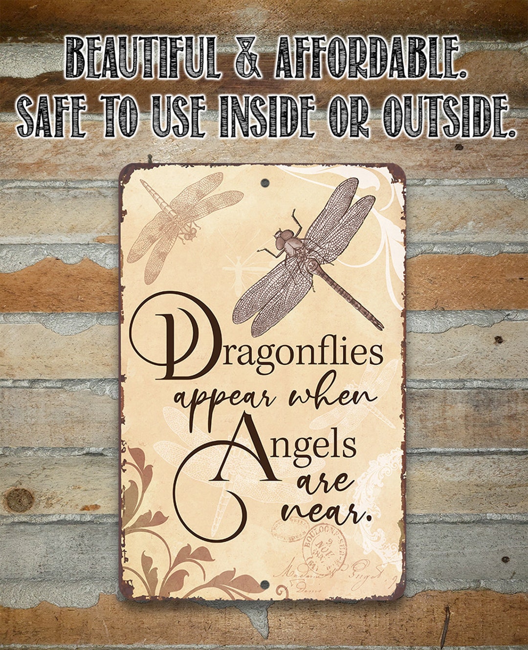 Dragonflies Appear Aluminum Sign 8x12 or 12x18 - Etsy