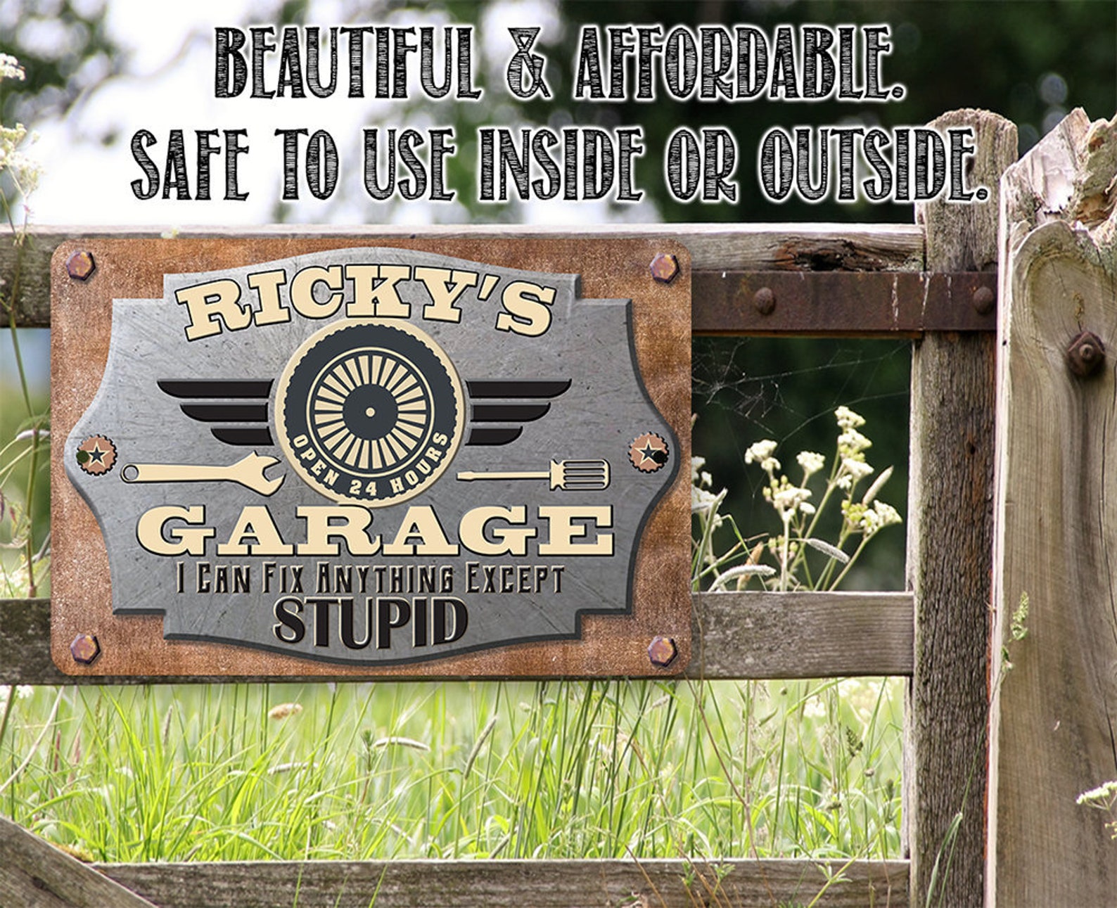 Personalized Garage Workshop Sign 8 X 12 or - Etsy