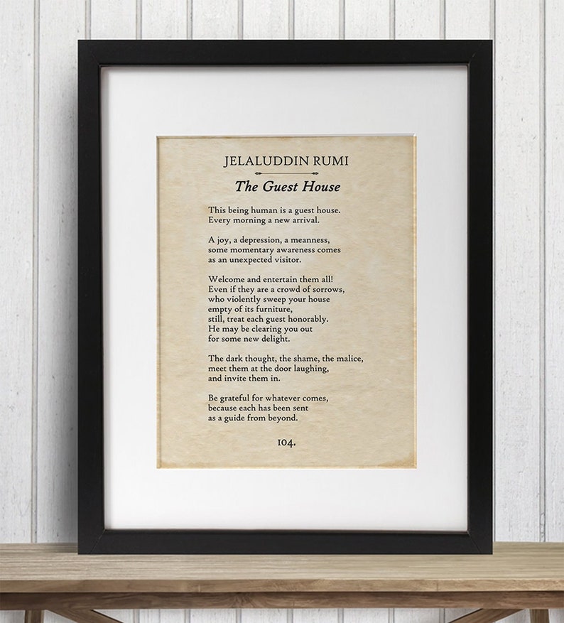 Instant Digital Download jelaluddin Rumi-the Guest - Etsy