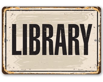 Library Sign - Etsy