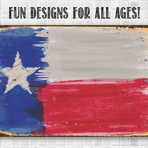 Tin Metal Sign Texas Flag 8 X 12 or 12 X 18 Use Indoor/outdoor Great ...