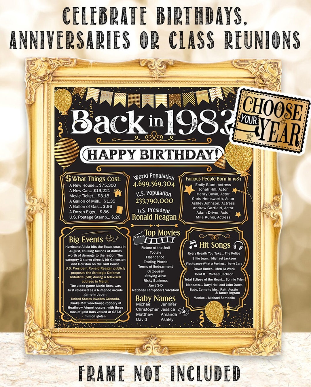 41st forty-one Birthday Party Decorations in Gold or Rose Gold ...