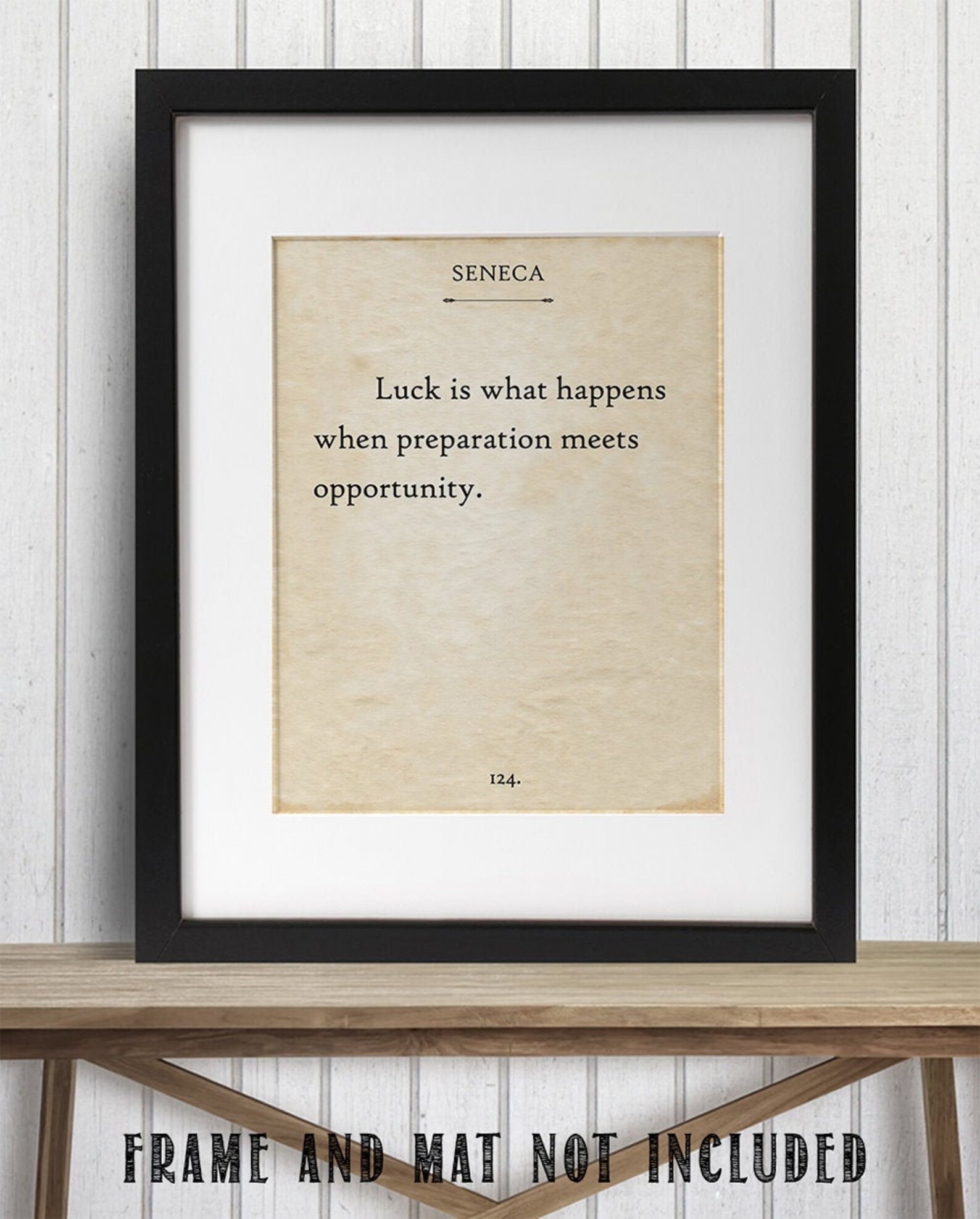 Seneca Quote Luck is What Happens 11x14 Unframed - Etsy
