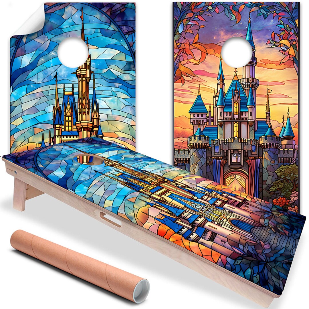 Cornhole Board Wraps and Decals for Boards Set of 2 Skin Professional Vinyl Covers Sticker Magic ...