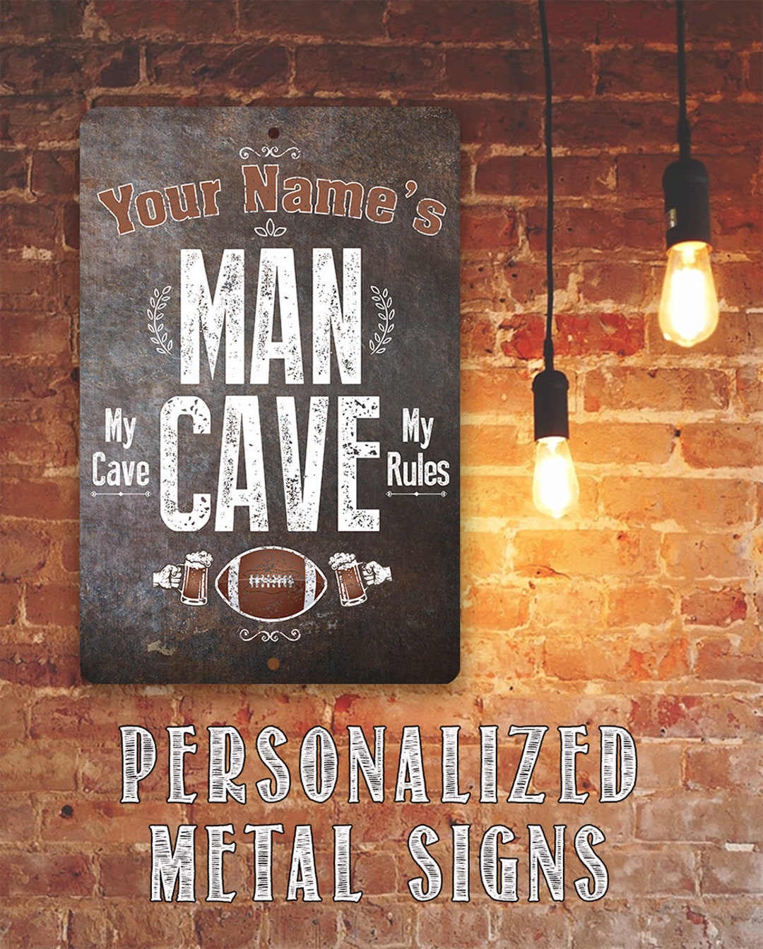 Personalized Man Cave Metal Sign 8x12/12x18 Use Indoor/outdoor Great ...