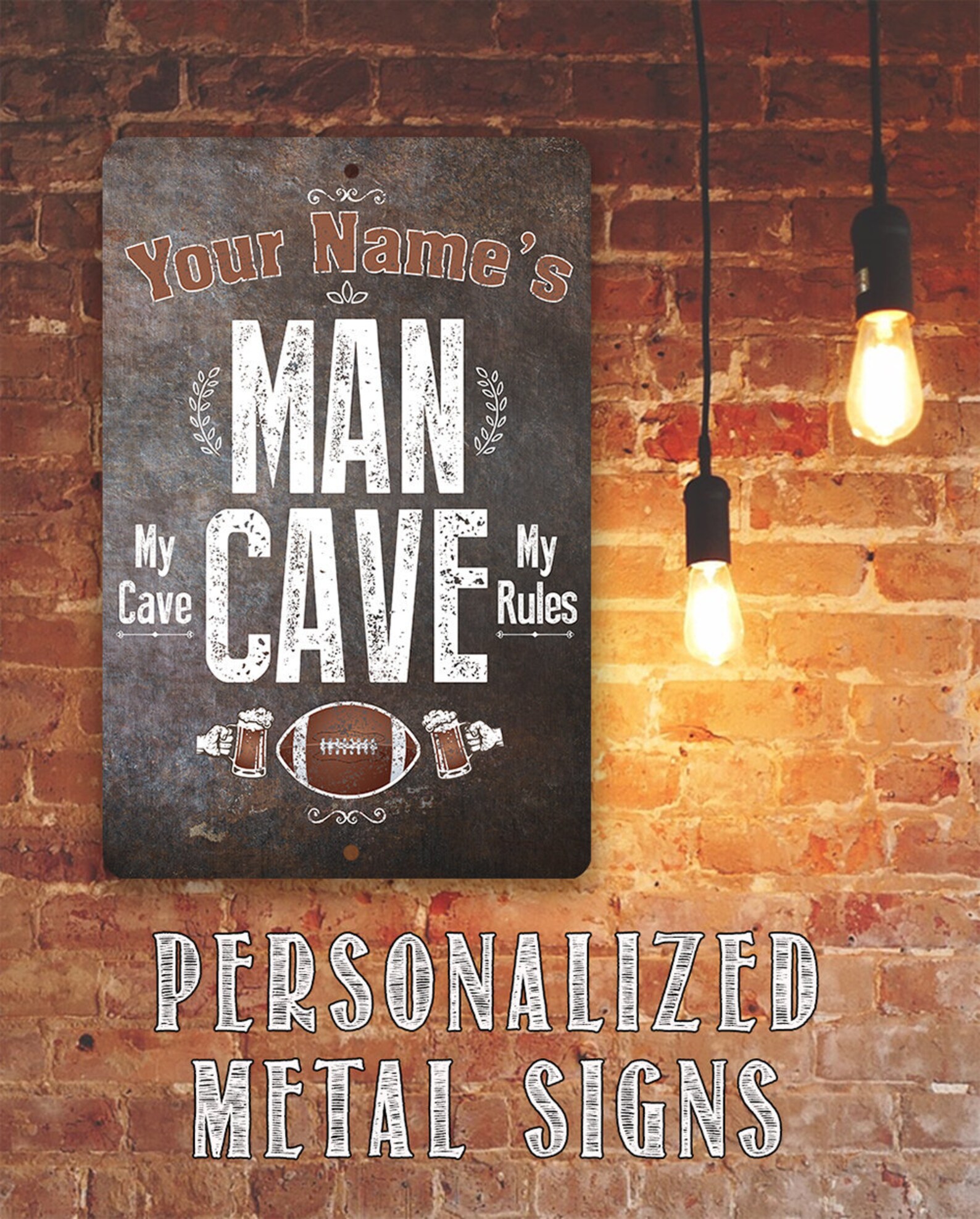 Personalized Man Cave Metal Sign - Etsy