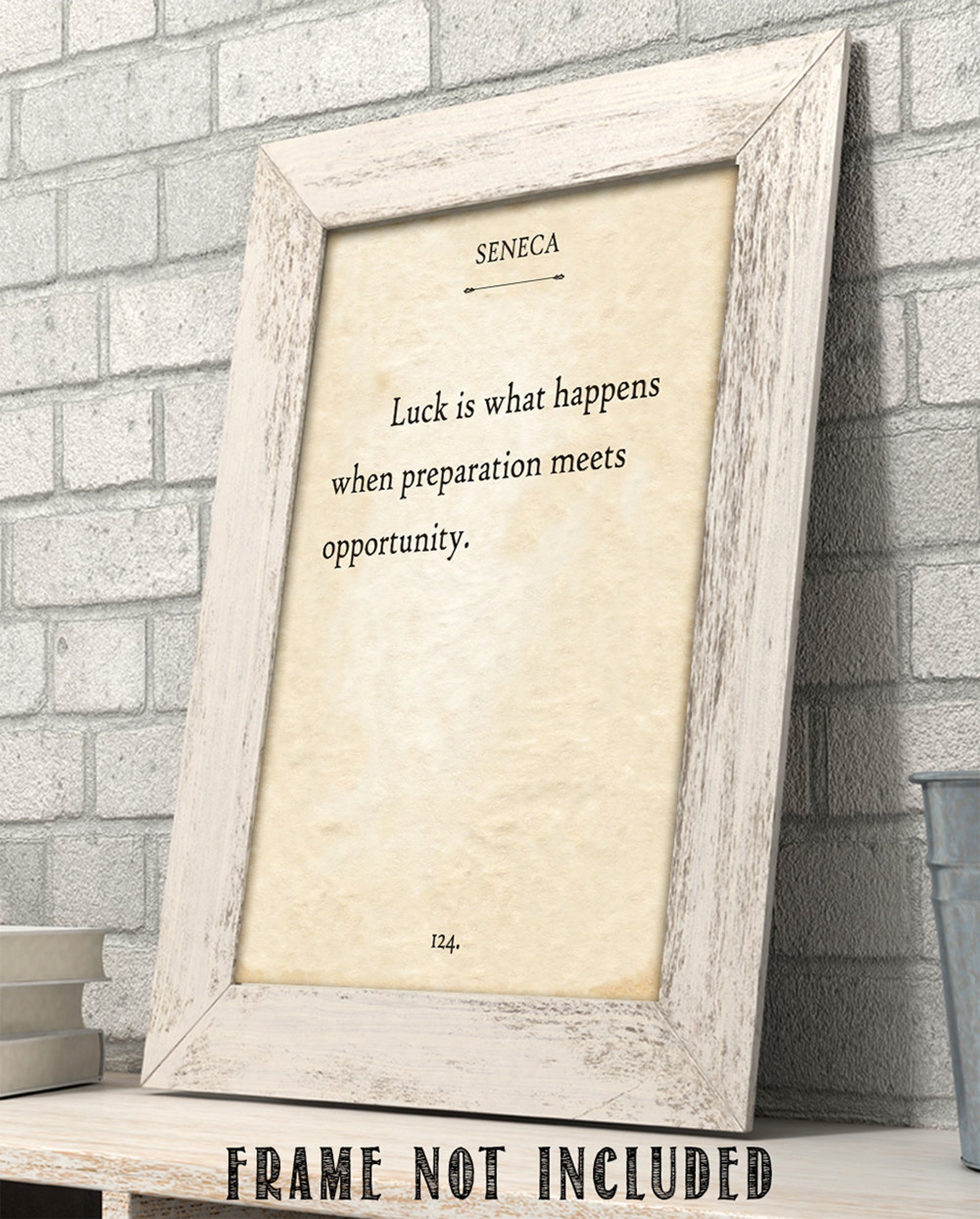 Seneca Quote Luck is What Happens 11x14 Unframed - Etsy