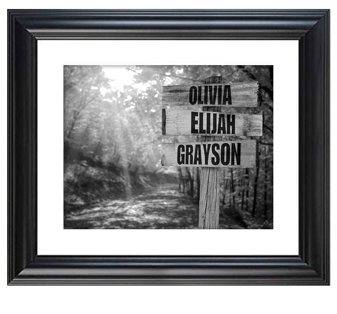 Personalized Canvas Name Post Country Road-great Gift for Friends ...