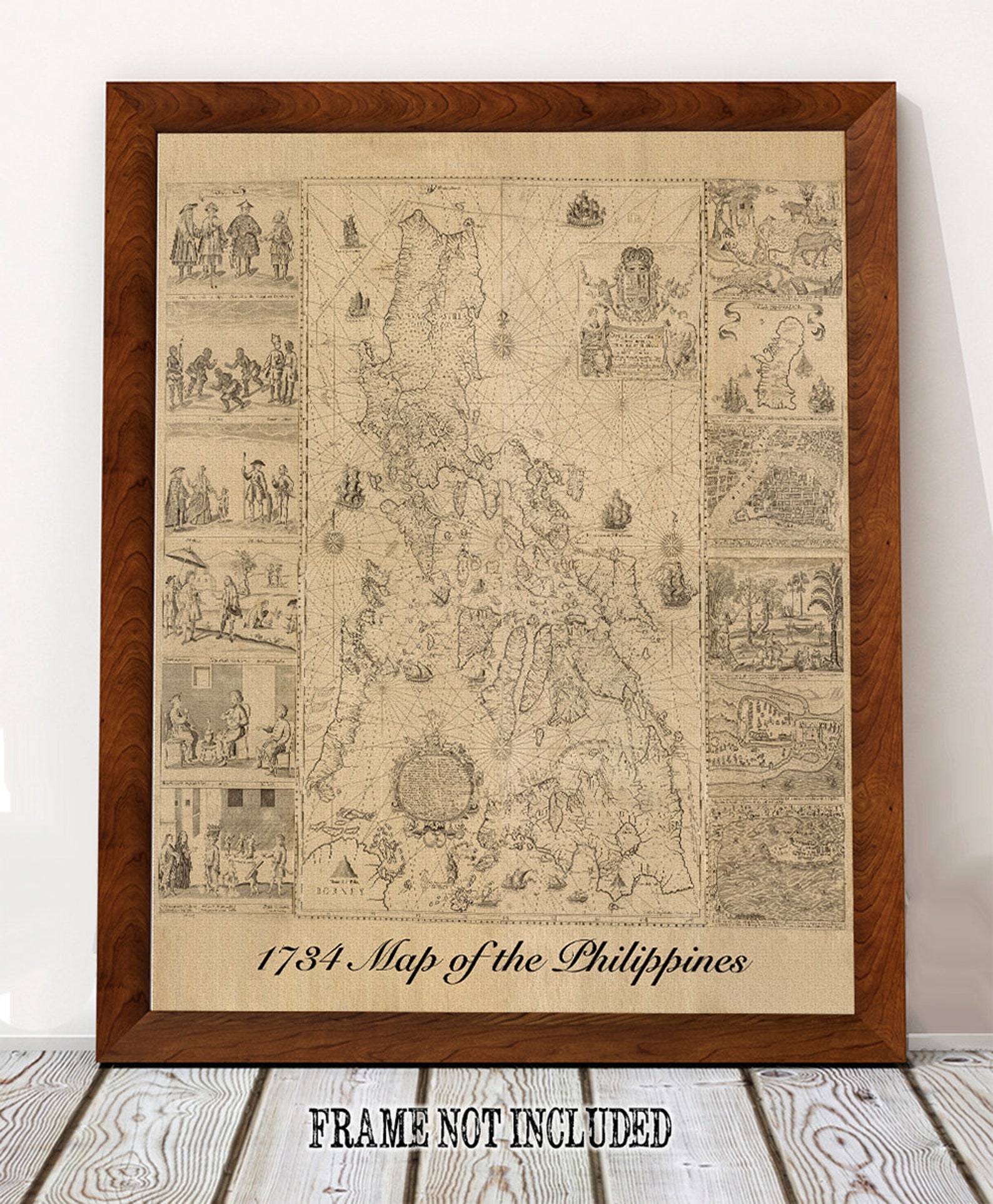 1734 Map of the Philippines Choose Unframed Poster or Canvas | Etsy