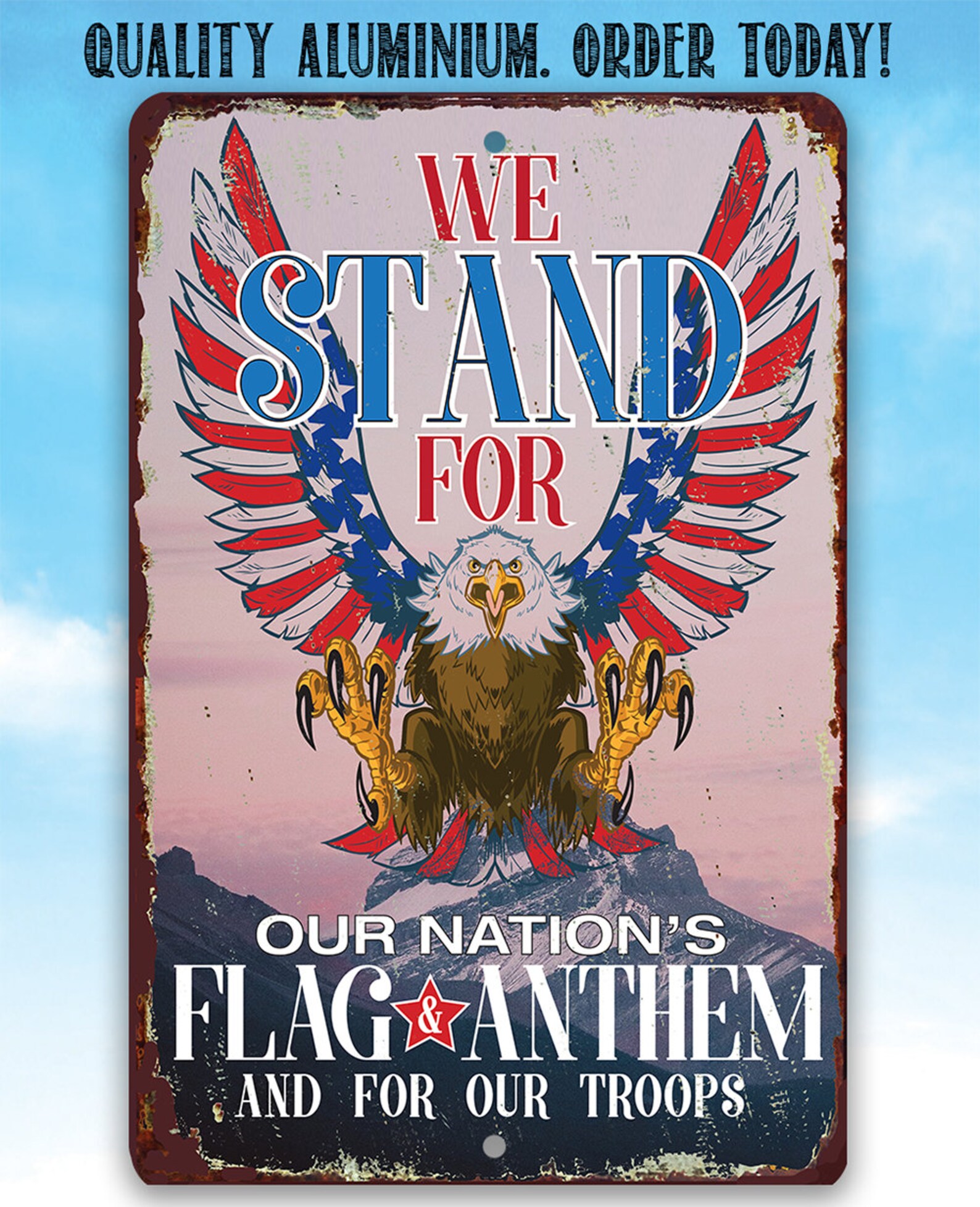 Tin We Stand for Our Nation Metal Sign - Etsy