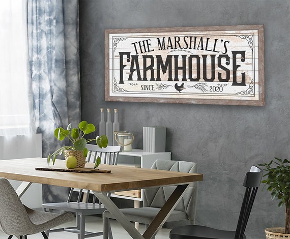 Personalized Farmhouse Large Canvas Wall Art Not Printed On Etsy