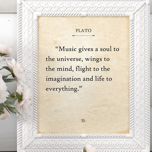 Instant Digital Download Plato Music Gives A Soul to the - Etsy