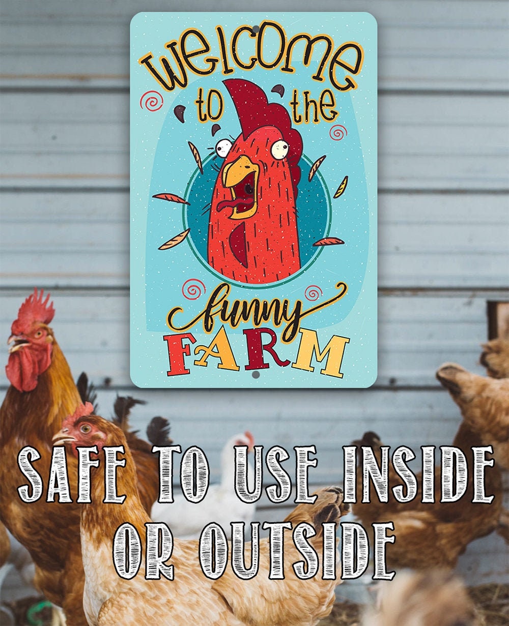 Funny Farm Metal Sign Tin 8x12 or | Etsy