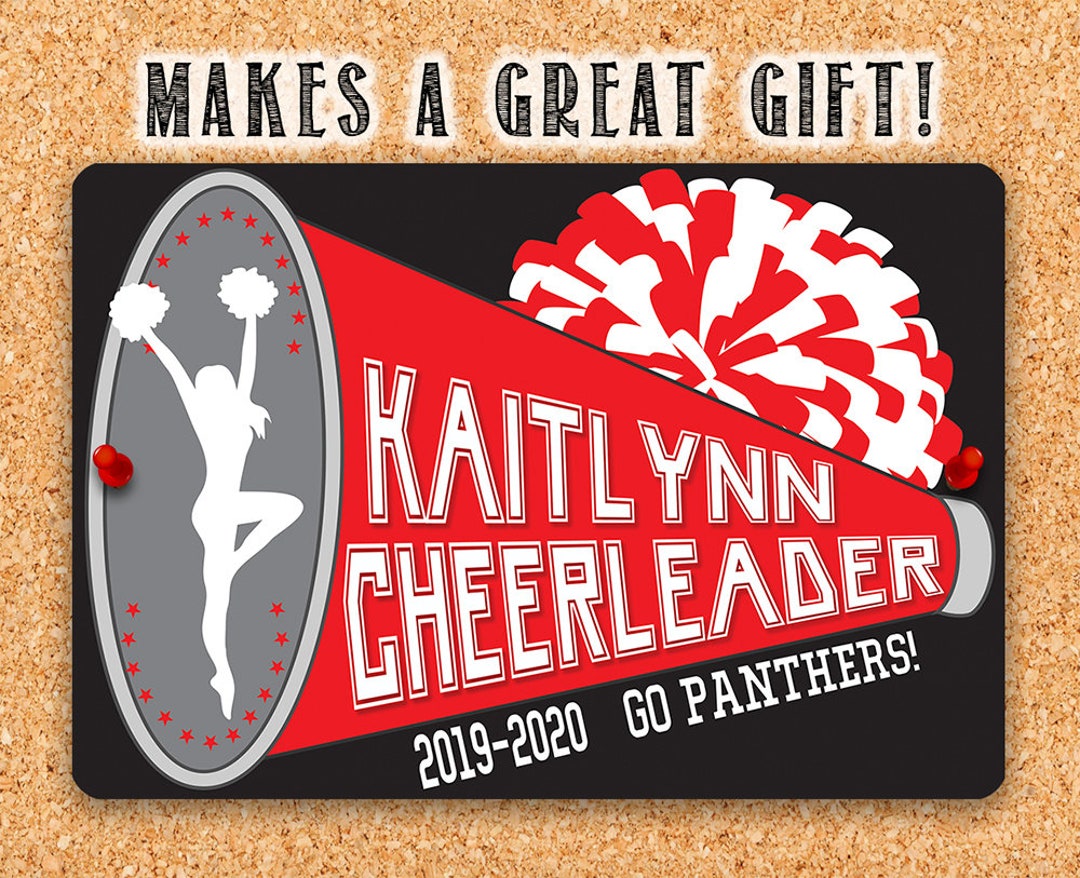 Personalized Metal Sign-cheerleader Locker tin 8x12 / 12x18 Use Indoor ...