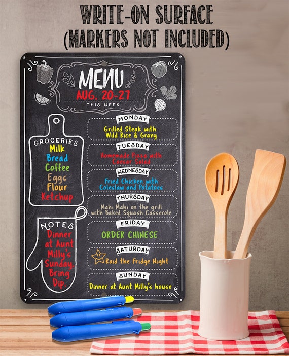 Kitchen Menu Chalkboard