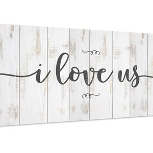 Large Canvas I Love Us Stretched on a Wood Frame Great - Etsy