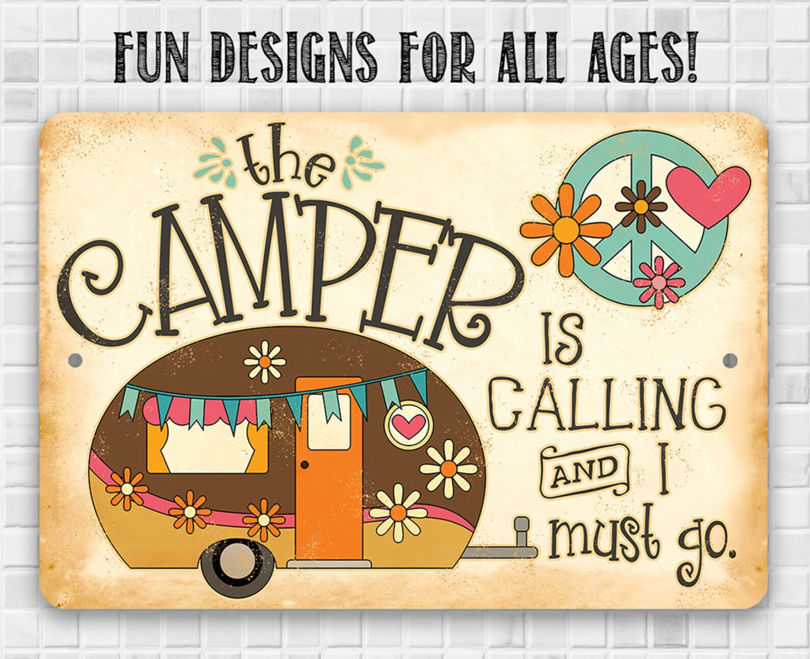 The Camper is Calling 8 X 12 or 12 X - Etsy