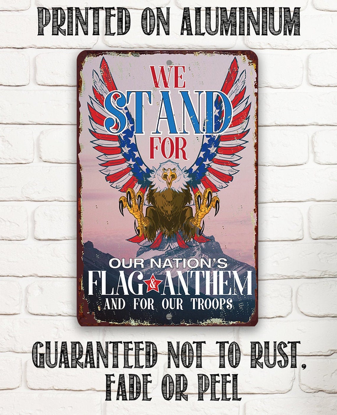 Tin We Stand for Our Nation Metal Sign - Etsy