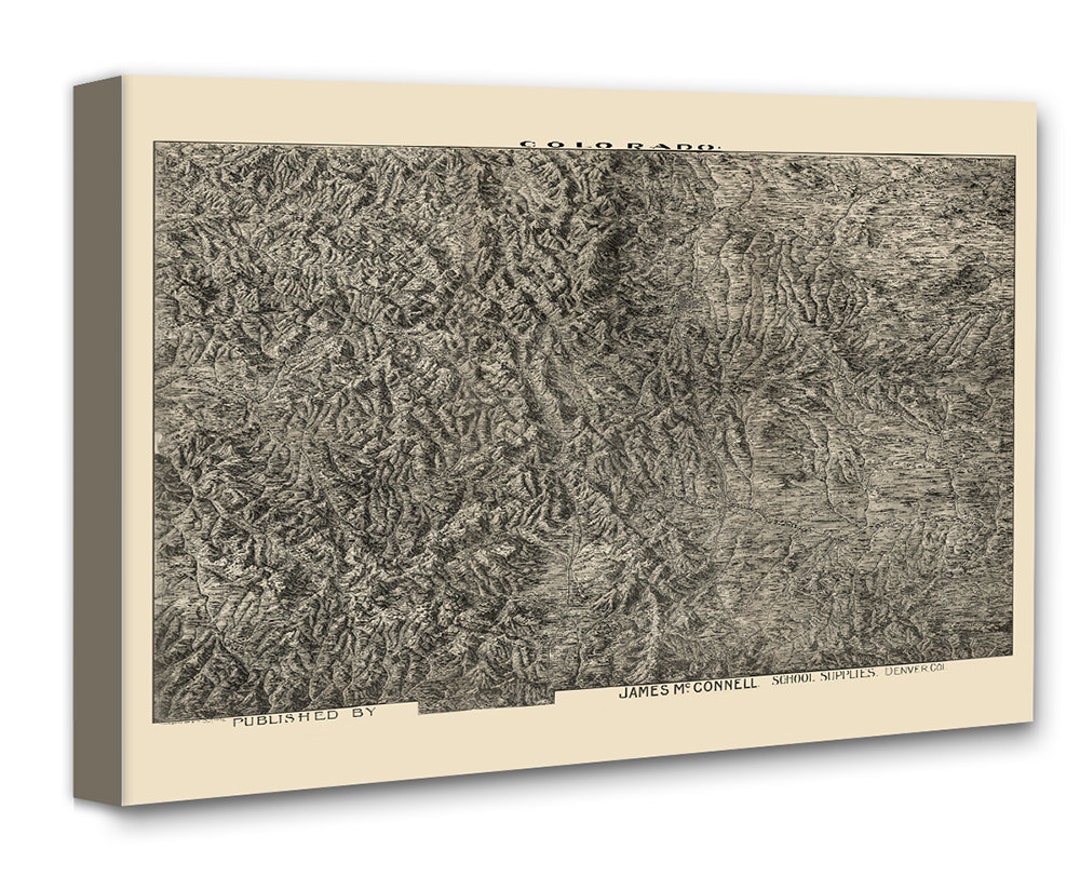 1894 Colorado Map Choose Unframed Poster or Canvas Decor - Etsy