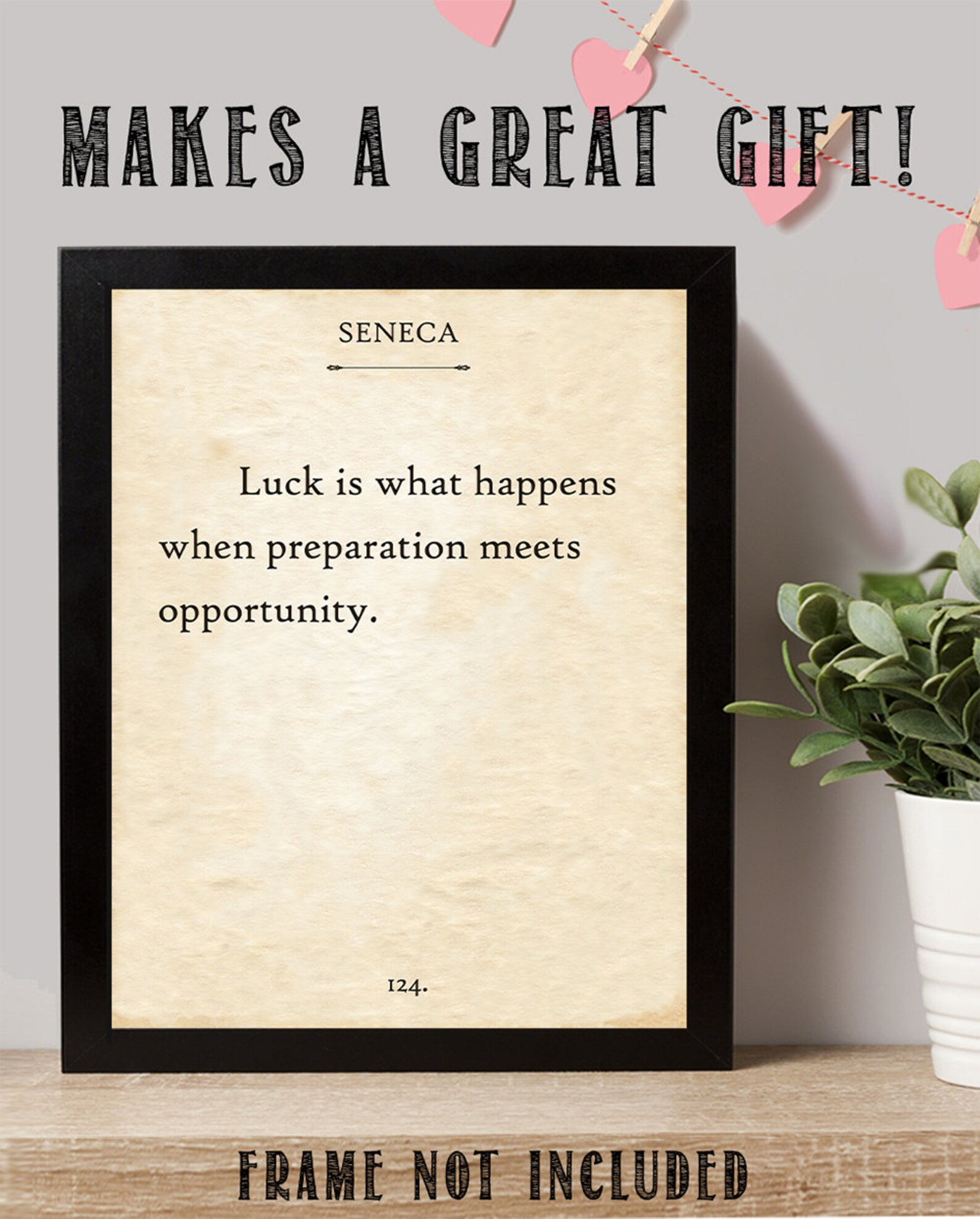Seneca Quote Luck is What Happens 11x14 Unframed - Etsy