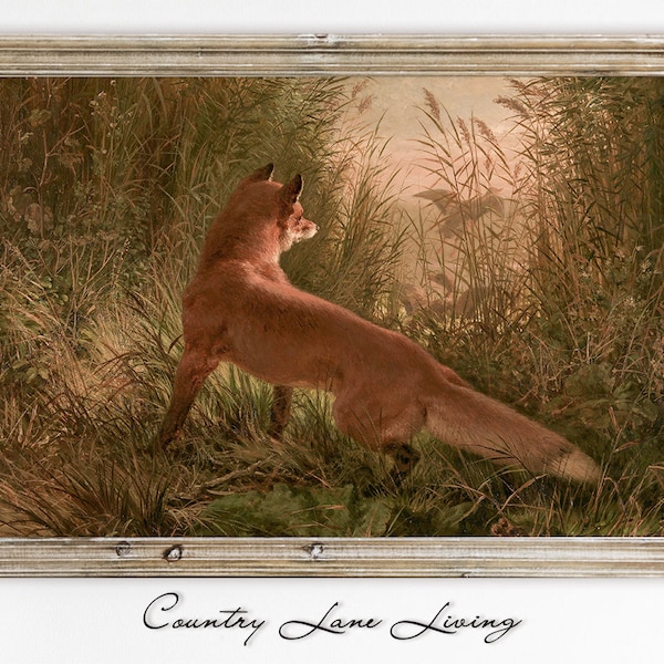 Vintage Fox Oil Painting - Etsy